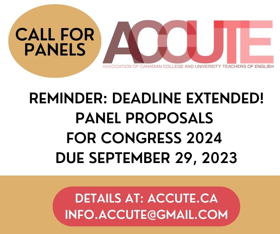 ACCUTE 2024: Call for Panel Proposals Open Until September 29, 2023